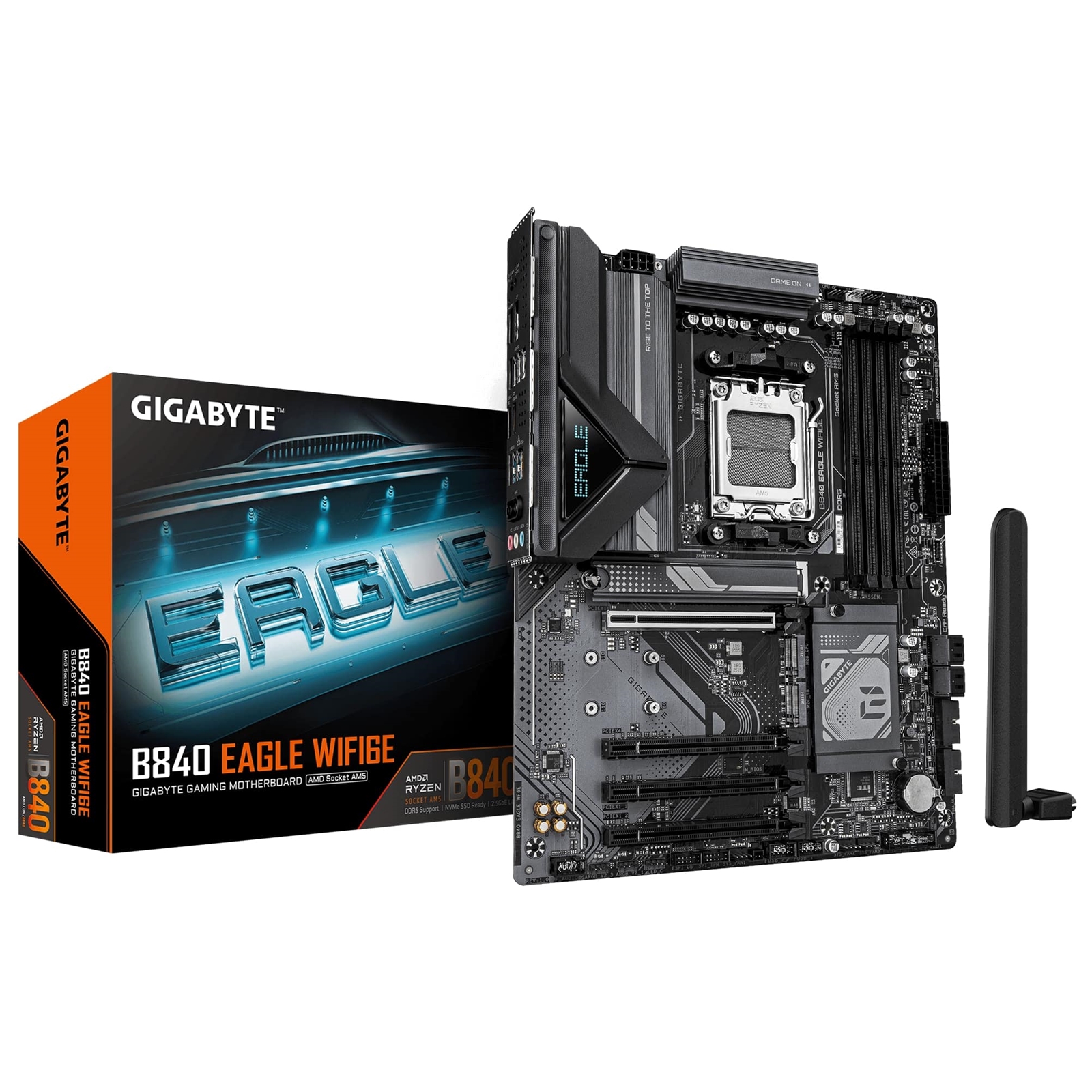 Gigabyte B840 EAGLE WIFI6E AMD AM5 Socket Motherboard, ATX, 4x DDR5 ...